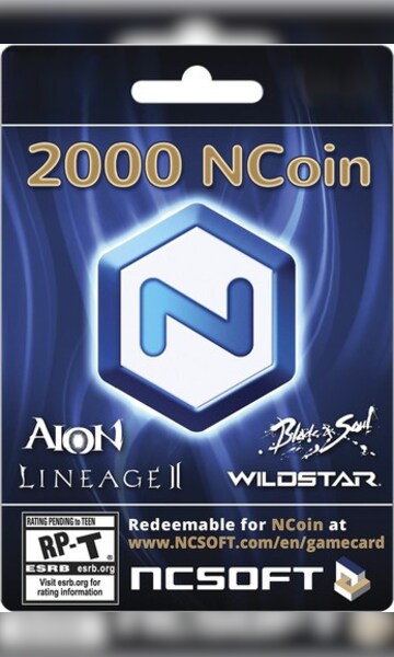 Kup 2000 NCoins - NCSoft Klucz - GLOBALNY - Tanio - G2A.COM
