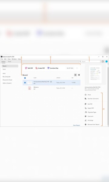 Buy Adobe Acrobat Pro 2020 (PC) 1 Device - Adobe Key - GLOBAL (SPANISH ...