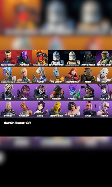Kup Fortnite 28 Skins (PSN, Xbox, Nintendo Switch, PC, Mobile ...
