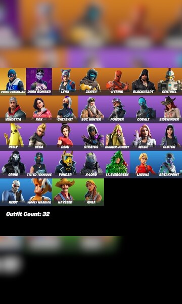 Fortnite 32 Skins (Switch, PC, Mobile) - Fortnite Account - GLOBAL ...