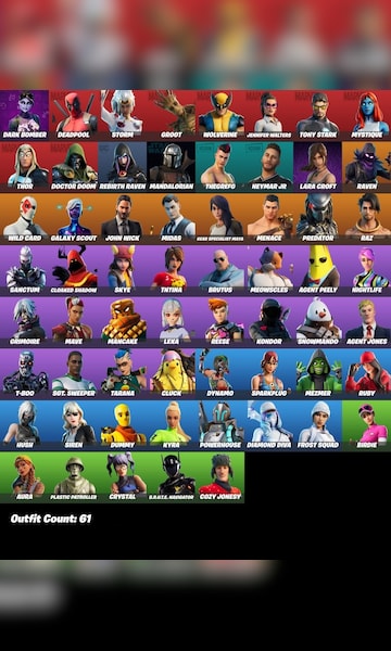 Buy Fortnite 61 Skins | V-Bucks 1450 (Xbox, Nintendo Switch, PC ...