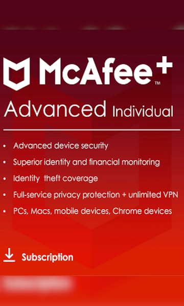 Buy McAfee+ | Advanced (PC, Android, IOS) (Individual, 1 Year) - McAfee ...