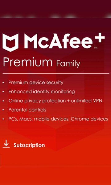 Buy McAfee+ | Premium (PC, Android, IOS) (Family, 1 Year) - McAfee Key ...