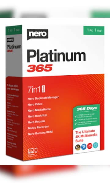 Buy Nero Platinum 365 (PC) 1 Device, 1 Year - Nero Key - GLOBAL - Cheap ...