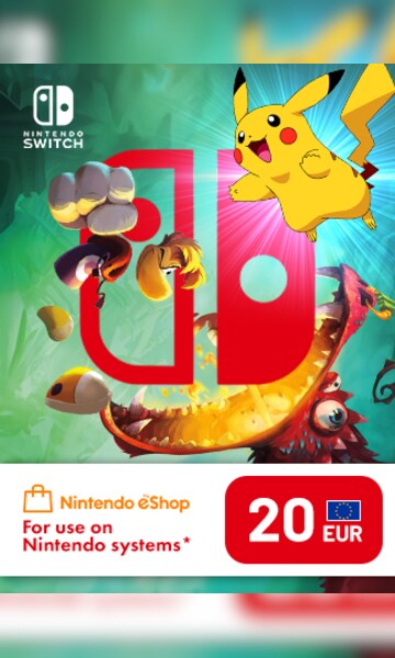 ¡Comprar Nintendo eShop Card 20 EUR - Nintendo eShop Clave - EUROPA ...