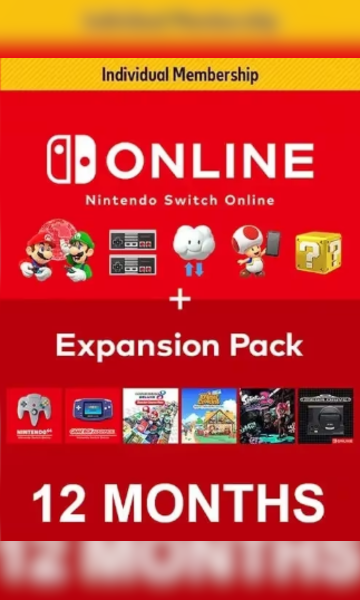 Acheter Nintendo Switch Online Membership 12 mois Family + Expansion Pack | Nintendo eShop Clé ...