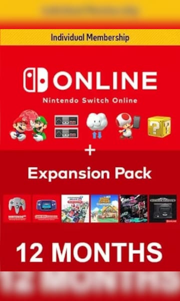 Buy Nintendo Switch Online Membership 12 Months Individual + Expansion ...