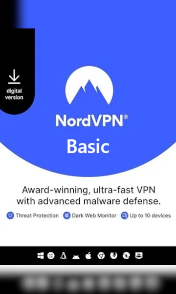 Buy NordVPN Basic VPN Service (PC, Android, Mac, iOS) (10 Devices, 1 Month) - NordVPN Key ...