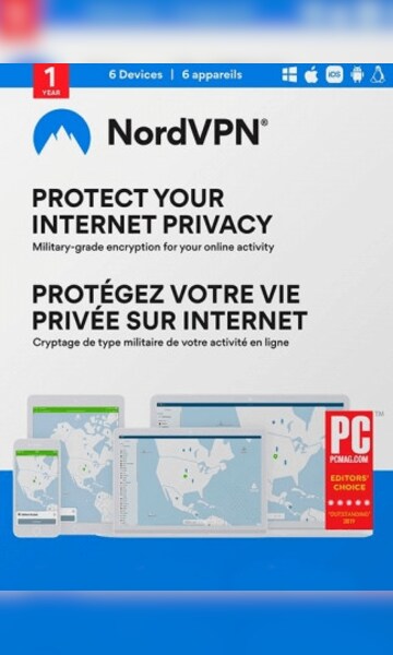 Buy NordVPN VPN Service PC / Android / iOS - 6 Devices 1 Year Key