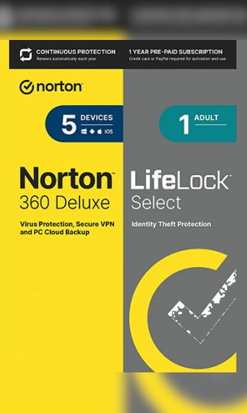 Buy Norton 360 Life Lock Select + 100 GB Cloud Storage (PC, Android ...