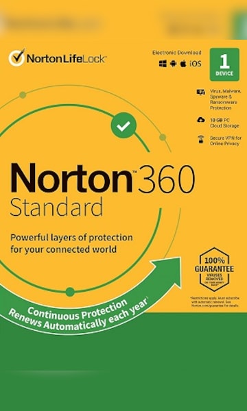 Buy Norton 360 Standard + 10 GB Cloud Storage (1 Device, 1 Year ...