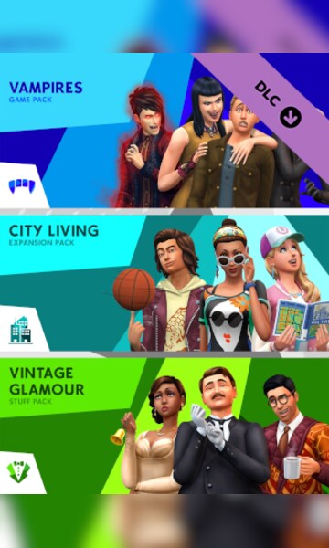 Buy The Sims 4 Bundle - City Living, Vampires, Vintage Glamour Stuff ...