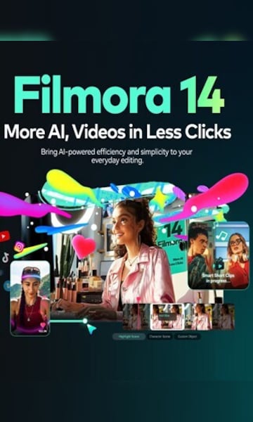 Buy Wondershare Filmora 14 Advanced AI 5000 Credit - 1 Year Wondershare Key - GLOBAL Online ...