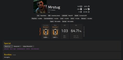 ¡Comprar Tom Clancy's Rainbow Six Siege Account 5 Black Ice + 60 ...