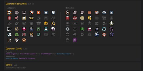 Compra Tom Clancy's Rainbow Six Siege Account 50 Operators + 121 Total ...