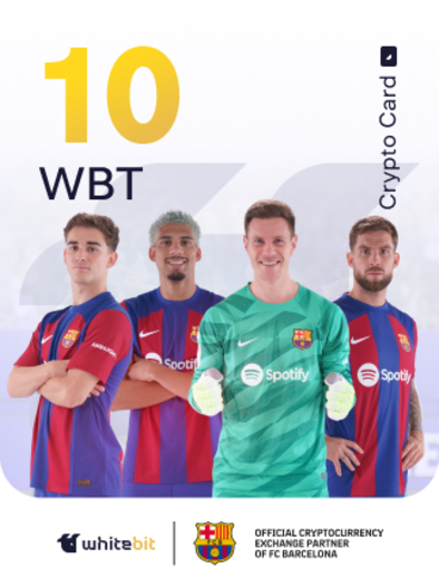 Compra WhiteBIT Gift Card | FC Barcelona Edition 10 WBT - WhiteBIT ...